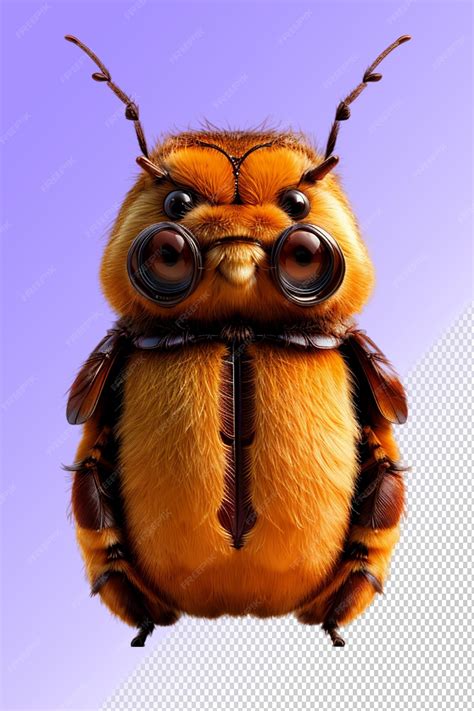 Premium Psd A Bug With Glasses On Its Face And A Pair Of Glasses