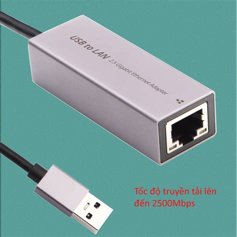 Review Cáp Chuyển Đổi USB 3 0 USB C Ra Cổng Mạng Lan RJ45 2500Mbps 2 5