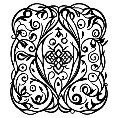 Batik Pattern Ornament Design Element Illustration Stock Vector