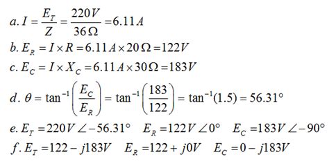 RC Series Circuit Phasor Diagram Impedance Triangle