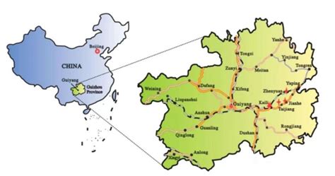 Map Of Rongjiang County Guizhou Province China Source Haijing Sung