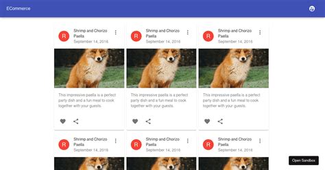 Responsive Material Ecommerce Grid Layout Codesandbox