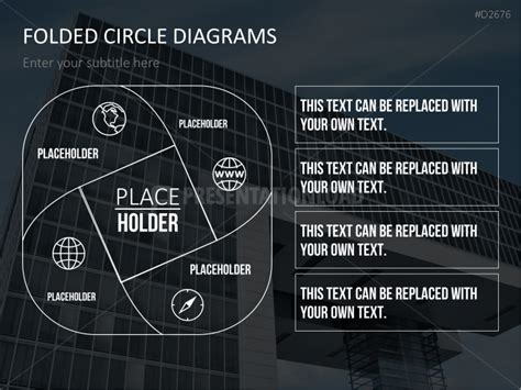Folded Circle Diagrams PowerPoint Template