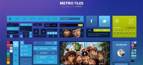 Free Download Metro Tiles Ui Kit Psd Webfx