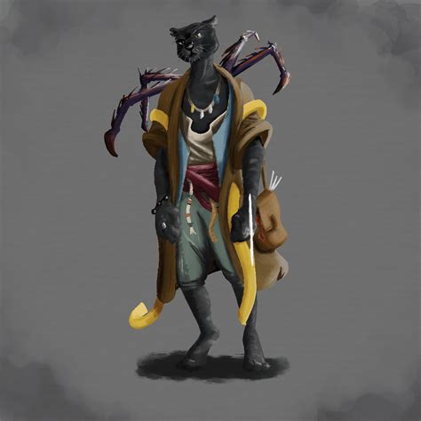[oc] Shadow The Tabaxi Monk Commission For A Friend Characterdrawing