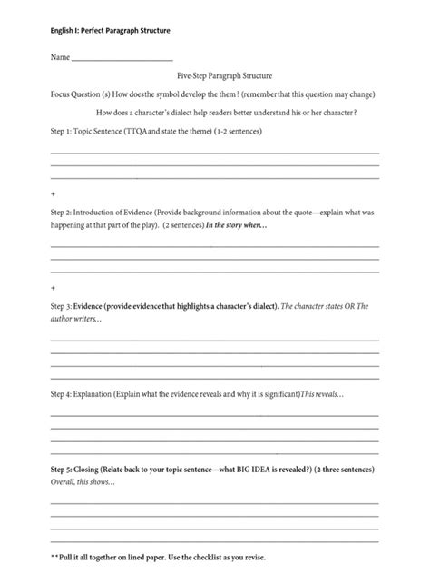 Five Step Paragraph 5 Pdf