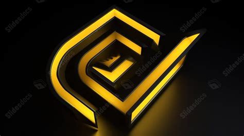 Yellow Arrow Icon 3d Outline Image Of Right Rotating Symbol Powerpoint Background For Free