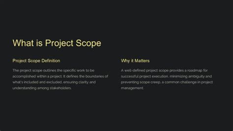 Project Scope Powerpoint Template Pptuniverse