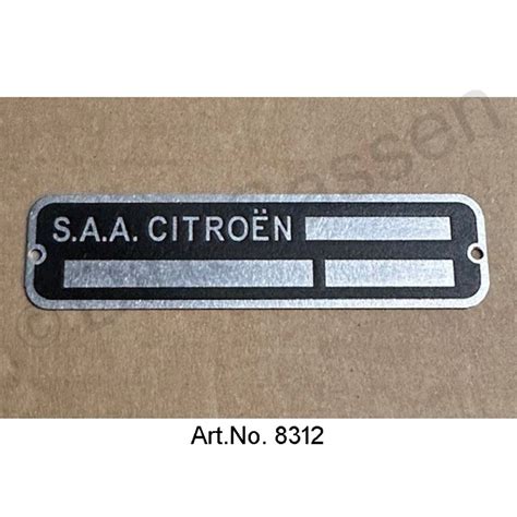 Nameplate Engine Black