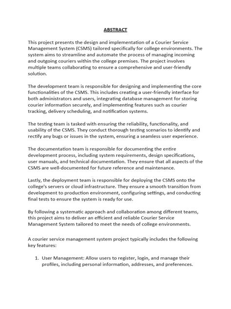 Courier Service Management System Csms Pdf Usability
