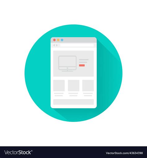 Website Prototyping Icon In Circle Royalty Free Vector Image