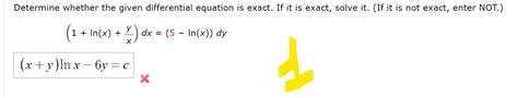 Solved Determine Whether The Given Differential Equation Is Chegg