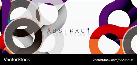 Abstract Design Features Overlapping Circles Vector Image