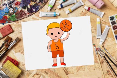 نقاشی بسکتبالیست با آموزش تصویری مراحل