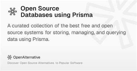 Open Source Databases Using Prisma Openalternative