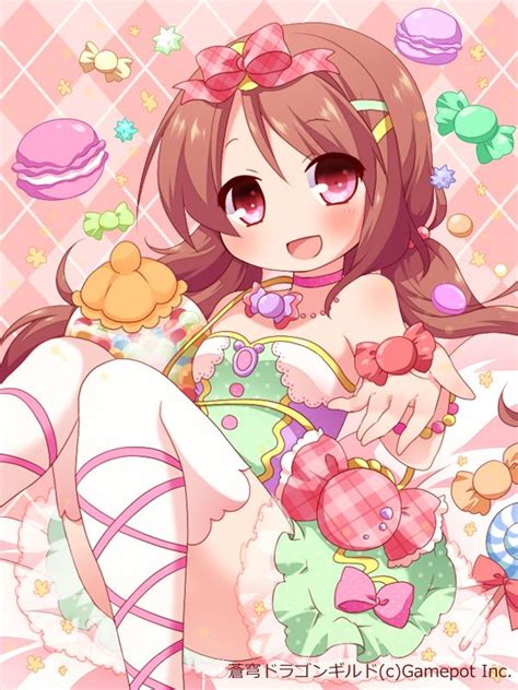 Anime Art Pastel Dress Ribbons Lace Twin Tails Big Eyes Chibi Sweets