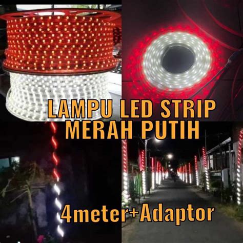Jual LAMPU LED STRIP MERAH PUTIH Shopee Indonesia