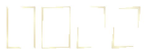 직사각형 골드 프레임 프리미엄 벡터