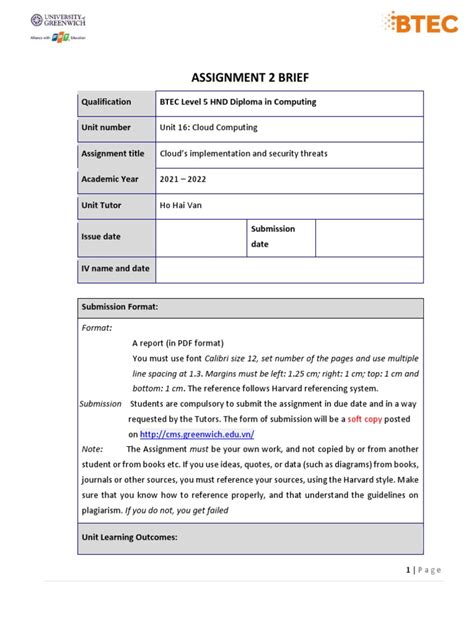 Vo Bi Thanh Phuoc Gcs200547 Assignment Brief 2 Download Free Pdf