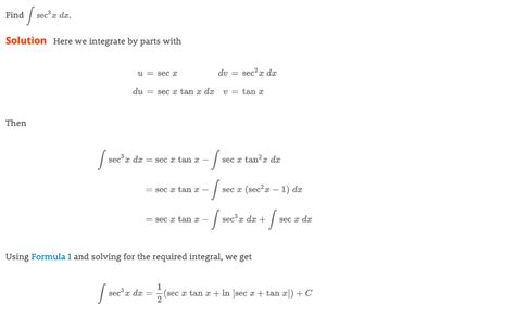 Solved Step By Step On They Evaluated Both Secant Integrals Chegg Com