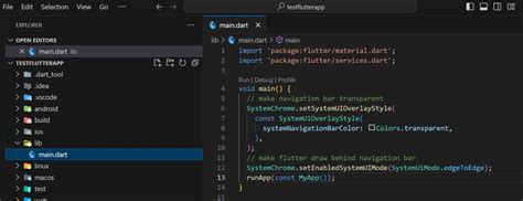 How To Make System Android Navigation Bar Background Transparent In Flutter DEV Community