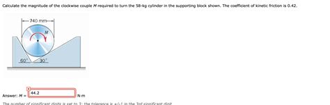 Solved Calculate The Magnitude Of The Clockwise Couple M Chegg Com