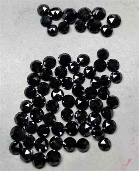 Round Rose Cut Black Diamond Size 1 00 Mm At Rs 2500 Carat In Surat