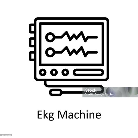 Ekg 기계 벡터 개요 아이콘 흰색 배경 Eps 10 파일에 격리 된 웹에 대 한 0명에 대한 스톡 벡터 아트 및 기타 이미지