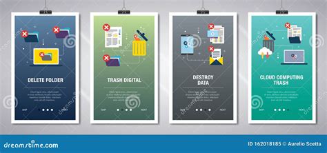 Set Delete Folder Delete Folder Document Folder And Check Mark And