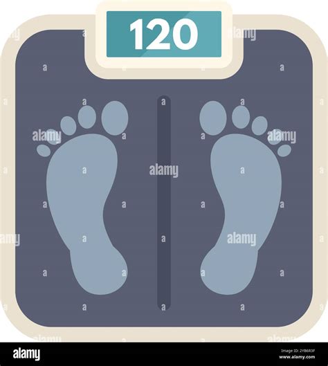 Bathroom Scale With Footprints Showing Weight Measuring Body Mass Index Stock Vector Image