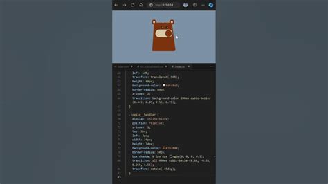 day 💯 🤯micro css bear toggle coding frontend programming
