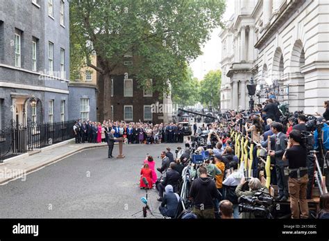 Outgoing Prime Minister Boris Johnson Delivers His Last Speech At