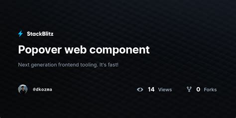Popover Web Component Stackblitz