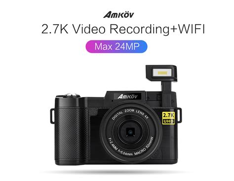 Amkov Cd Rw Digital Camera 3 Inch 2 7k Black