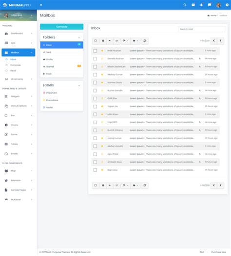 Minimal Pro Bootstrap Admin Template With Ui Framework