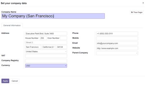 Odoo Configuration Panel Odoo V Community Edition