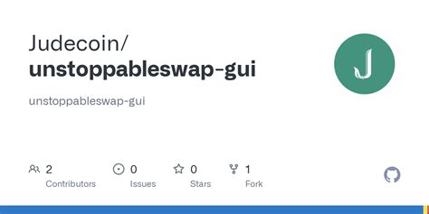 Github Judecoinunstoppableswap Gui Unstoppableswap Gui