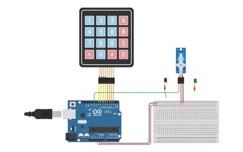 Circuit Design Door Lock Tinkercad