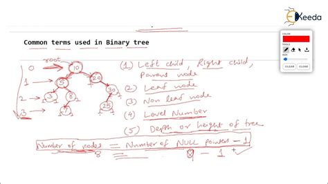 terms used in binary tree data structure using c youtube