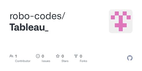 GitHub Robo Codes Tableau