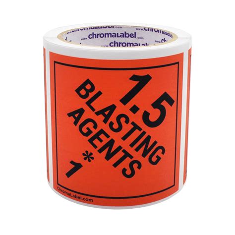 4 X 4 Permanent Durable Square Dot Hazard Labels Hazard Class 1