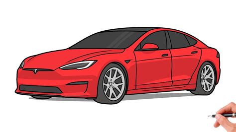 How To Draw A Tesla Model Easy Drawings 51 Off