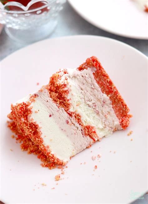 Strawberry Shortcake Ice Cream Cake Sugar And Sparrow
