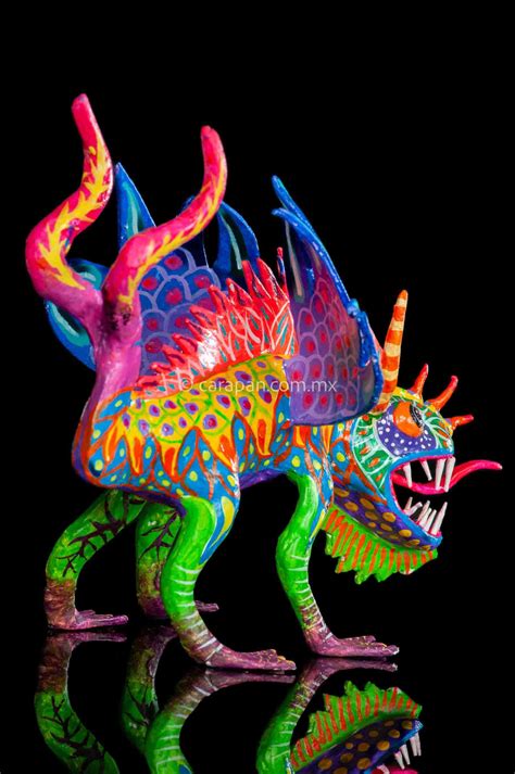 Paper Mache Alebrije Mexican Dragon Horizontal Position Carapan Mexican Art Gallery Since 1950