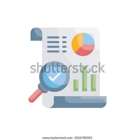 Data Chart Vector Flat Icon Style Stock Vector Royalty Free