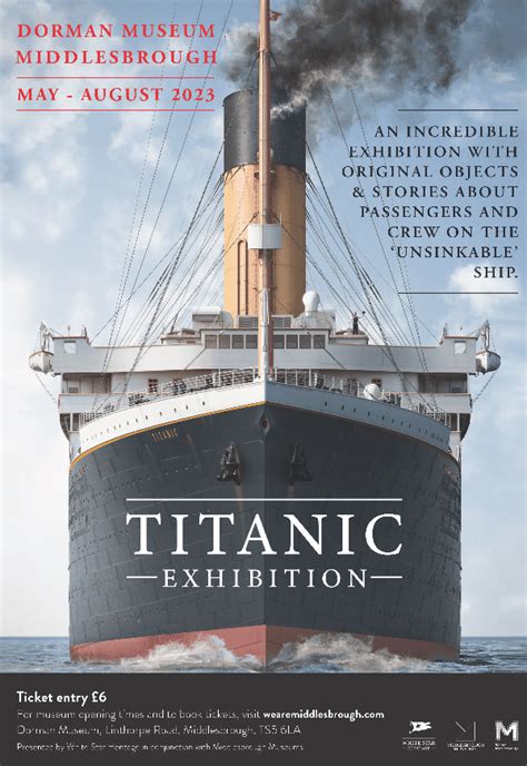Titanic Exhibition At Dorman Museum Event Tickets From Ticketsource Titanic Exhibition At Dorman Museum Event Tickets From Ticketsource