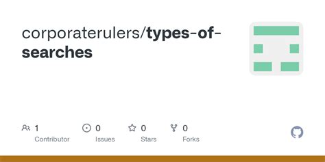 Github Corporaterulerstypes Of Searches