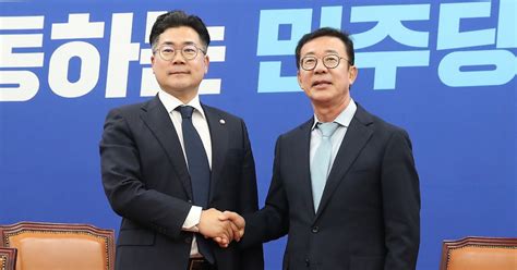 홍철호 정무수석 박찬대 예방민주 채상병 특검 수용 촉구