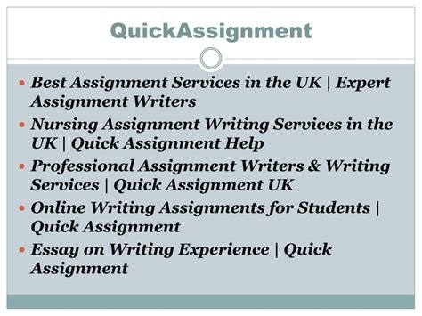 Ppt Essay On Writing Experience Quick Assignment Powerpoint Presentation Id13544929