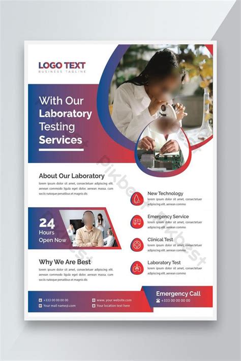 Laboratory Testing Service Flyer Design Template Eps Free Download Pikbest
